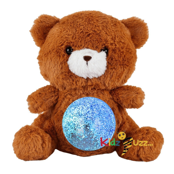 Teddy Bear Soft Toy- Magic Belly With Glitter Ball | kidzbuzzz