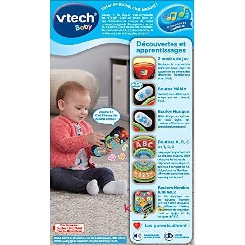 Vtech Super Talking Baby Toy Remote Control for Babies | kidzbuzzz