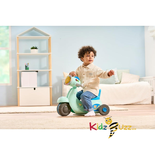 VTech Baby 2-in-1 Ride & Balance Scooter, Blue, Balance Bike Mode & Tr