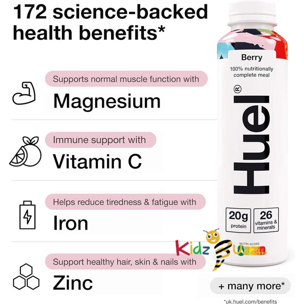 Huel Ready-to-Drink Meal | Berry Protein Drink | (8x 500ml bottles ...