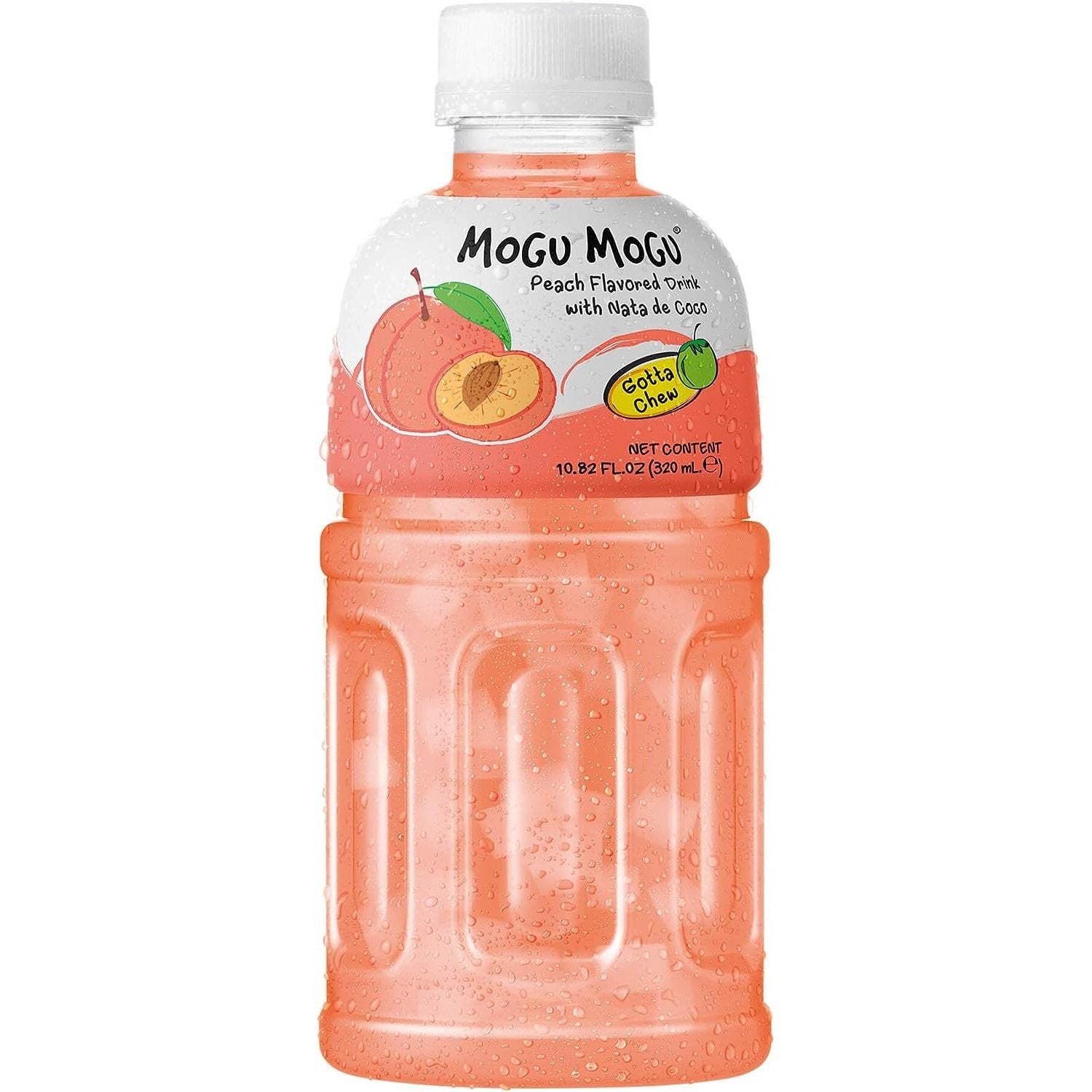 Mogu Mogu Peach Flavoured Drink with NATA de Coco -6 x 320ml | kidzbuzzz