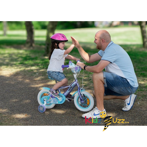 Huffy Disney Frozen 12" Kids Bike with Front Doll Carrier, Metallic ...