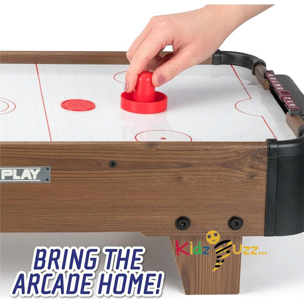 28" Air Hockey Table Game -Wooden Portable Table Game for Kids and ...