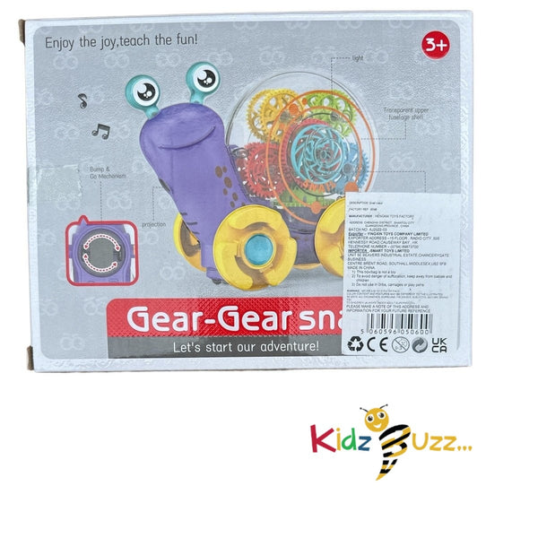 Gear Snail Music Toy For Kids - Bump & Go Toy | kidzbuzzz