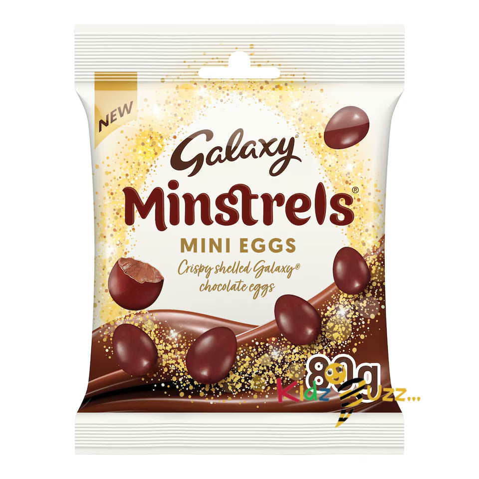 Galaxy Minstrels Milk Chocolate Easter Mini Eggs 80g (6 Pack ) -Easter ...