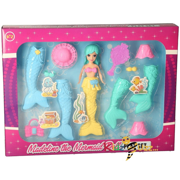 Mermaid Doll Play Set For kids - Pretend Play Set(4 Assorted) | kidzbuzzz